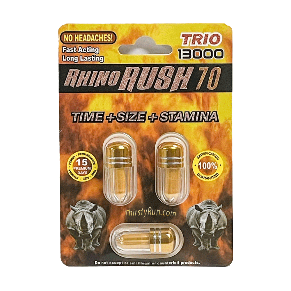 Rhino Rush 70 Trio 13000 Pill (3 Capsules) – The Performer